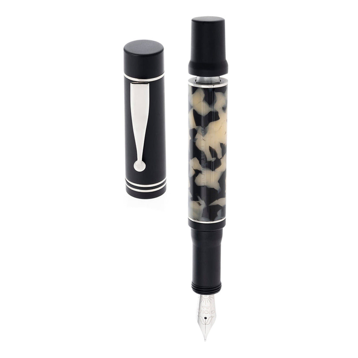 Gioia Luxury Fountain Pen - Alleria Tramonto Sand Black Rhodium Trims ...