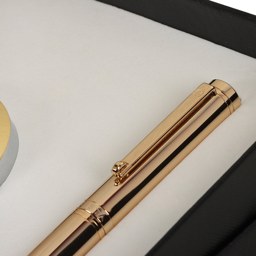 Arista | Ballpoint Pen | - Full Gold (With Elgin Watch With Pencil Mec ...